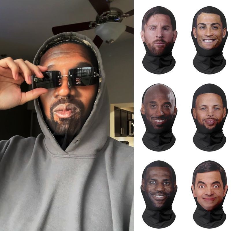 Kobe James Jordan Curry face performance spoof headgear mask full face ...