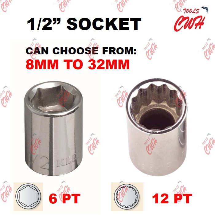 8MM-32MM RANGE JY LTMS 1/2" 6PT 12PT DRIVE SOCKET NUT DRIVER BOX ...