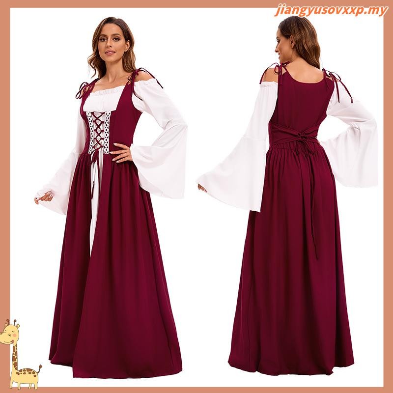 Classic Vintage Renaissance Victorian Medieval Dress Gothic Long ...