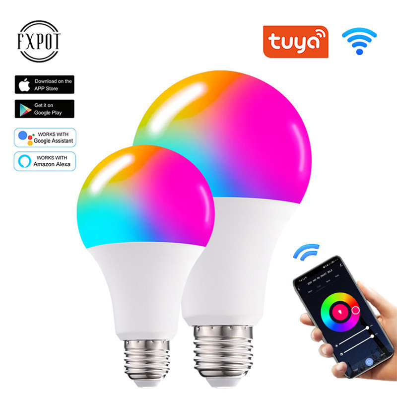 RGBCW mobile control LED bulb light with wide pressure graffiti smart ...