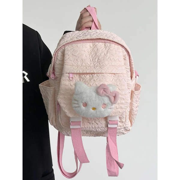 beg sekolah perempuan beg sekolah KT Cat Bubble Grid Sweet Girl ...