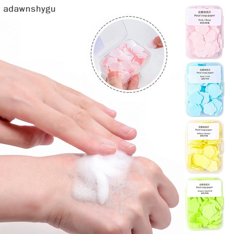 adawnshygu 100Pcs/Box Disposable Cute Mini Flower Shape Paper Soap ...