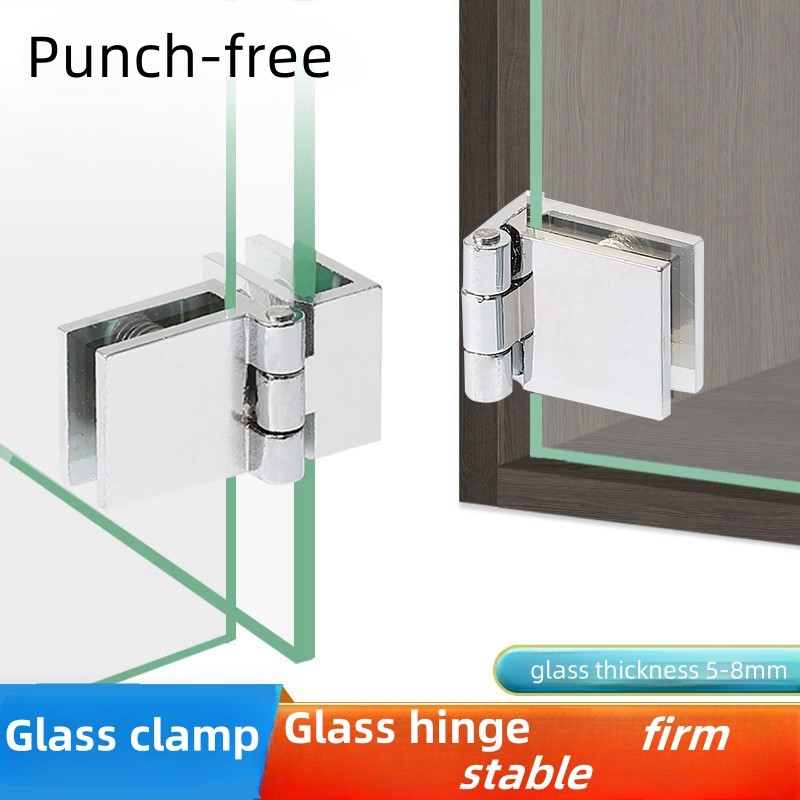 punch-free cabinet window glass clamp/glass hinge/made by zinc alloy or ...