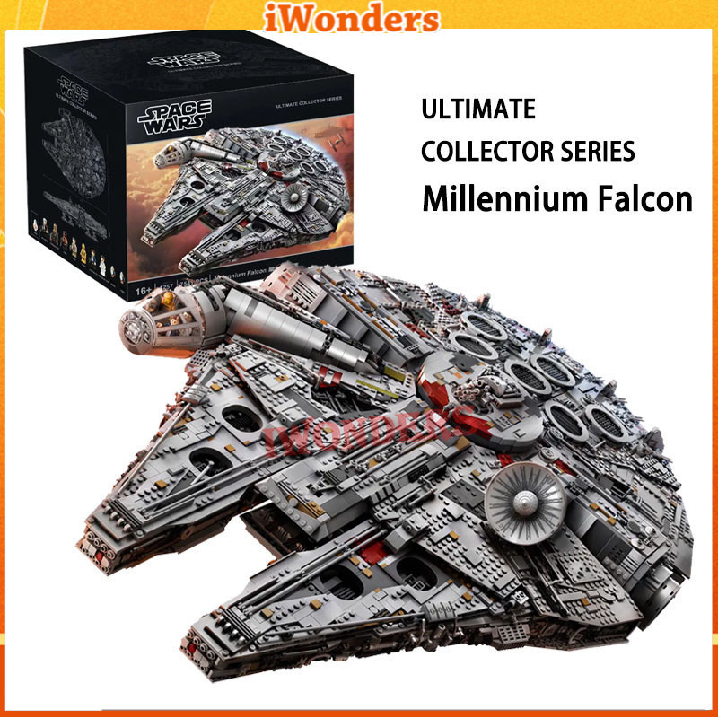 With Stand 75192 UCS Millennium Falcon Building Blocks Kits 7541 PCS+8 ...