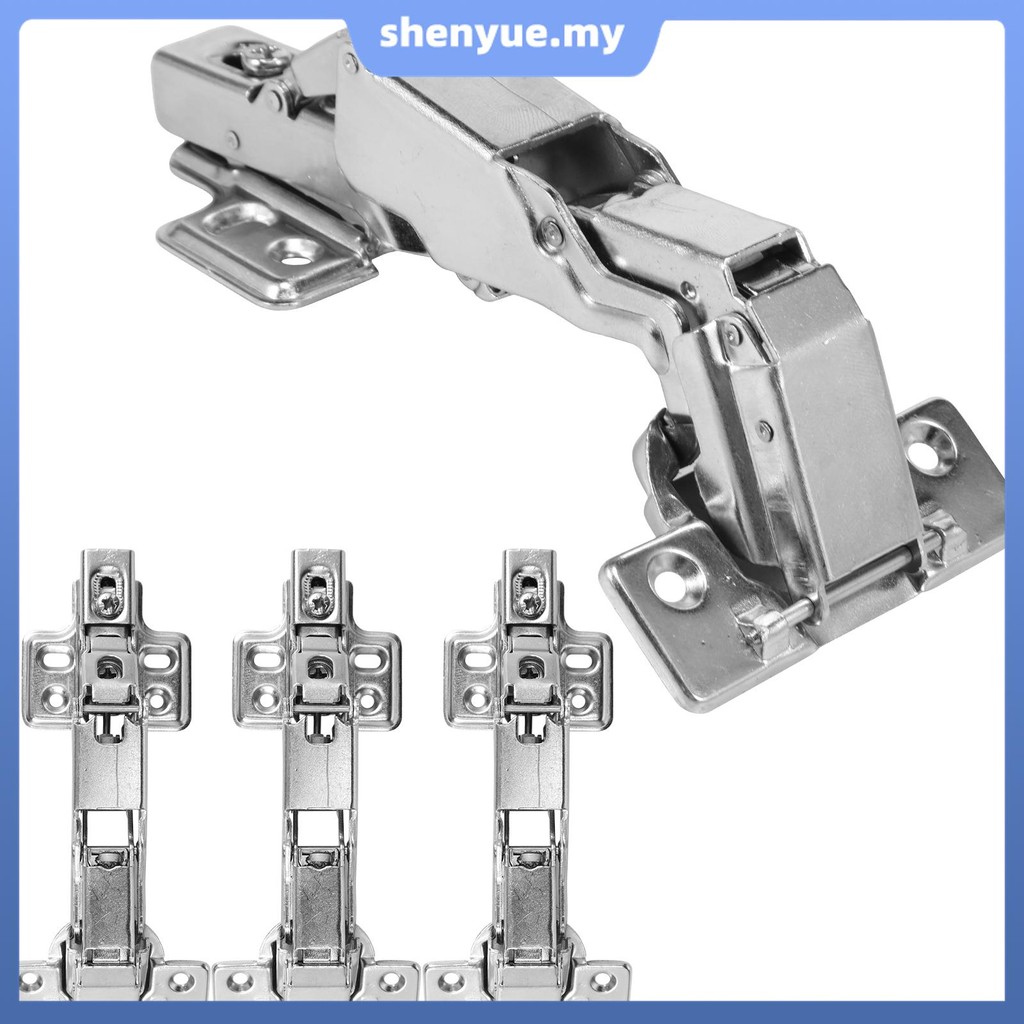 4Pcs 175 Degree Cabinet Hinges Concealed Hydraulic Adjustable Mounting ...