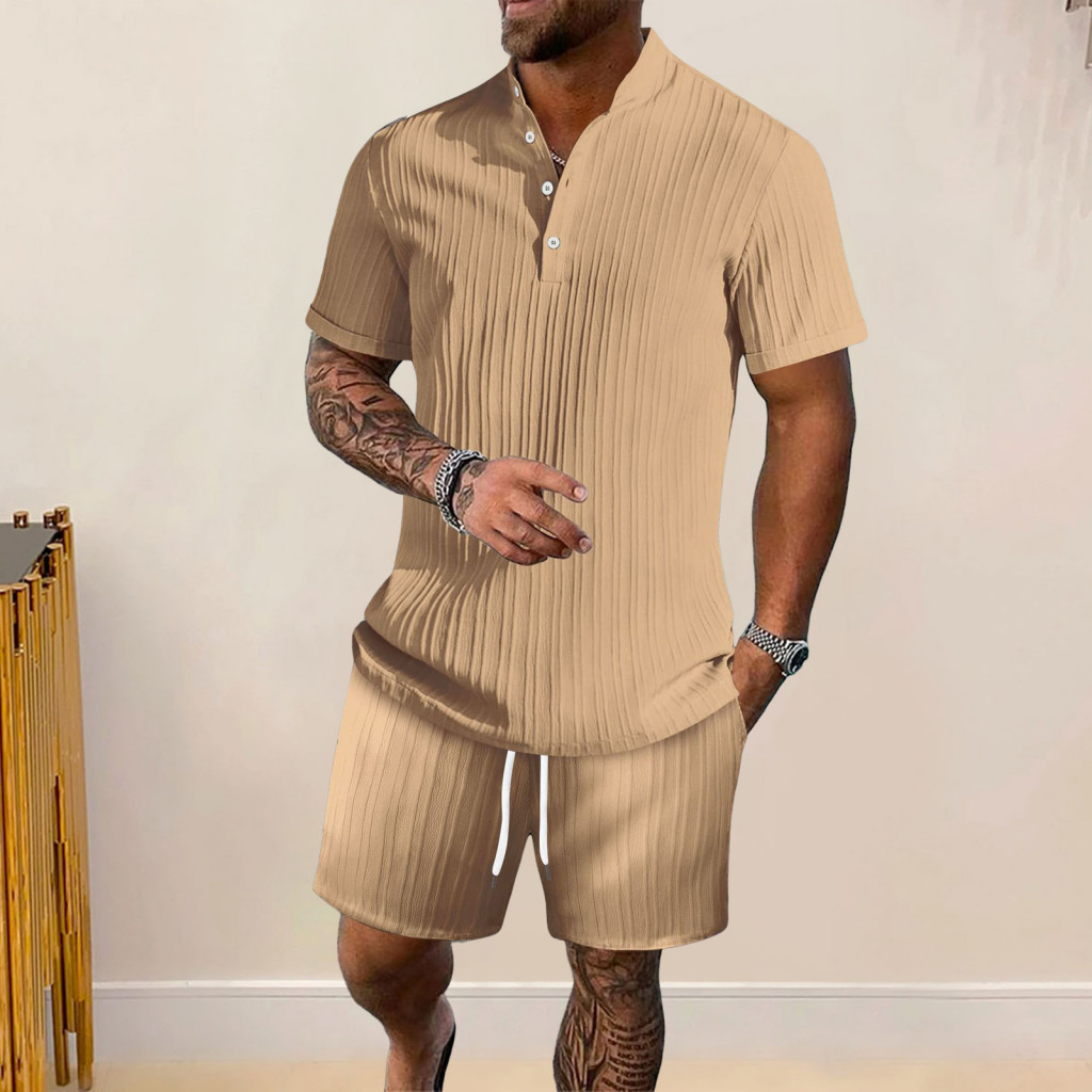 【GR】 Versatile Men Clothing Set Summer Sportwear Men's Summer Sports ...