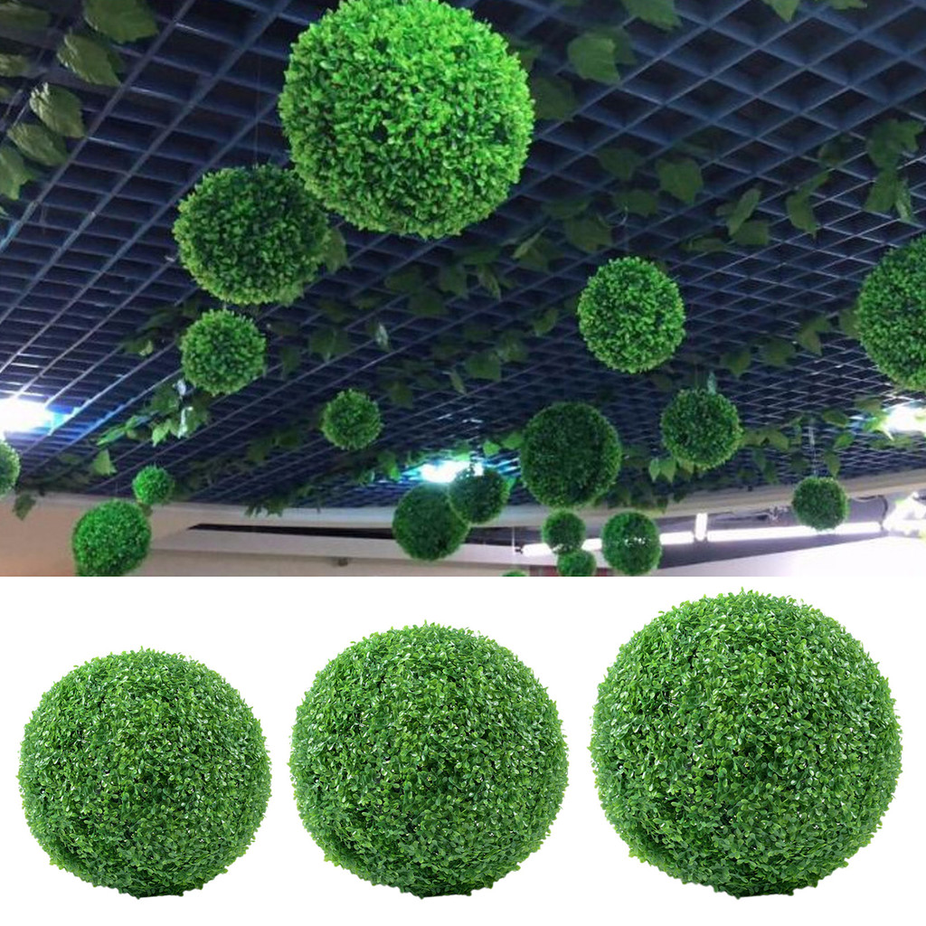 SPE- Artificial Plant Topiary Ball Decoration Faux Boxwood Ball UV ...