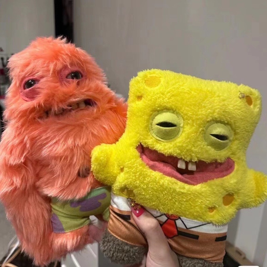 Ugly Cute Mutant SpongeBob SquarePants Doll Funny Teeth Plush Doll ...