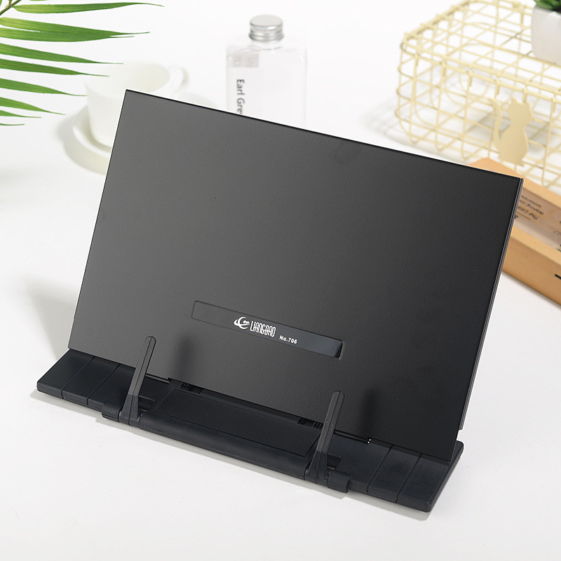 Metal Reading Rack Black Office Stationery Reading Bookshelf Adjustable ...