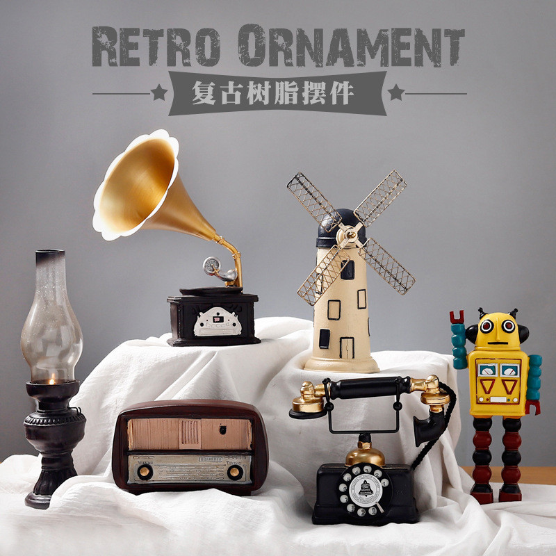 European Retro Gramophone Model Crafts Radio Decorations Home ...
