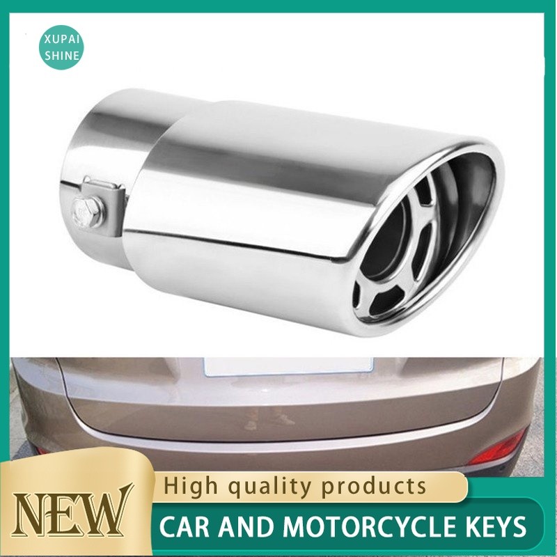 Car Exhaust Tip Steel Stainless Chrome Muffler Exhaust Tip Modification ...