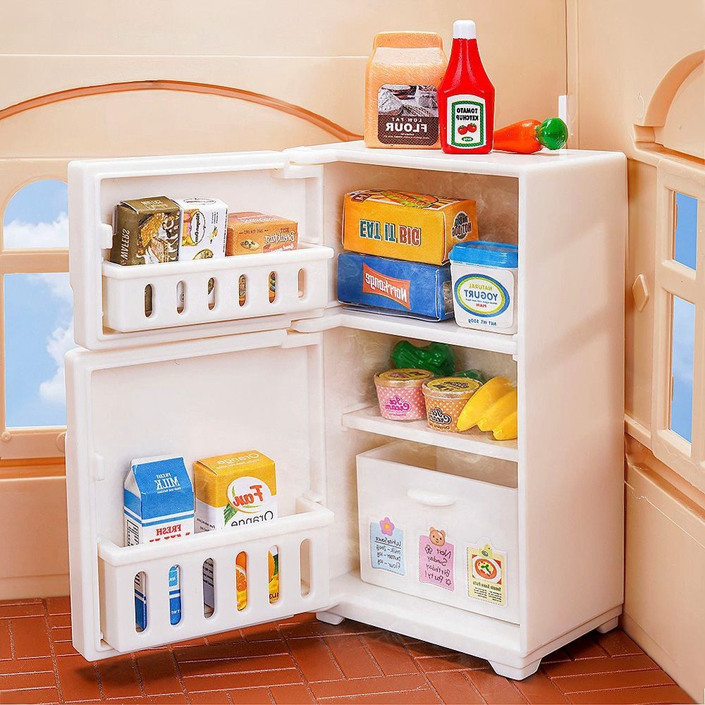 Children Mini Miniature Mini Refrigerator Model Kitchen Beverage ...