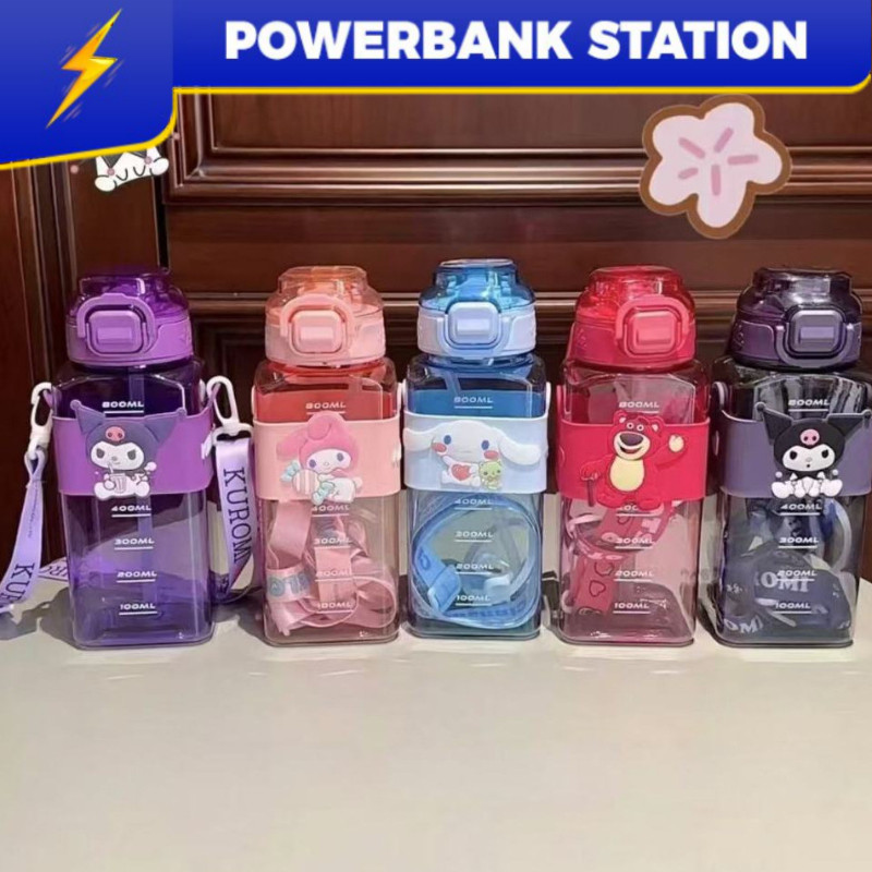 PSB_ Sanrio 600ml Melody Kuromi Cartoon Tritan Straw Cup with Strap ...