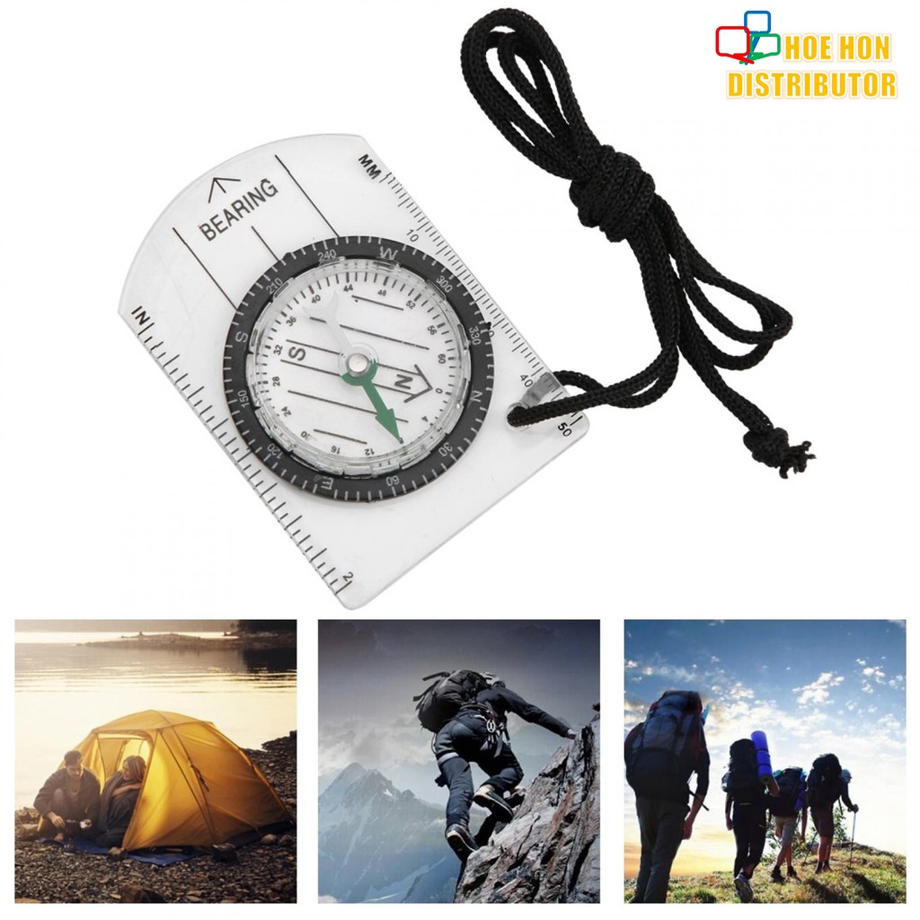 Liquid Filled Compass with 360 Rotation 35mm + Lanyard Trekking ...