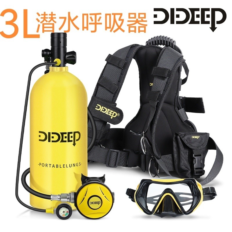 Selam pernafasan 3L Silinder gas snorkelling Tangki oksigen bawah air ...