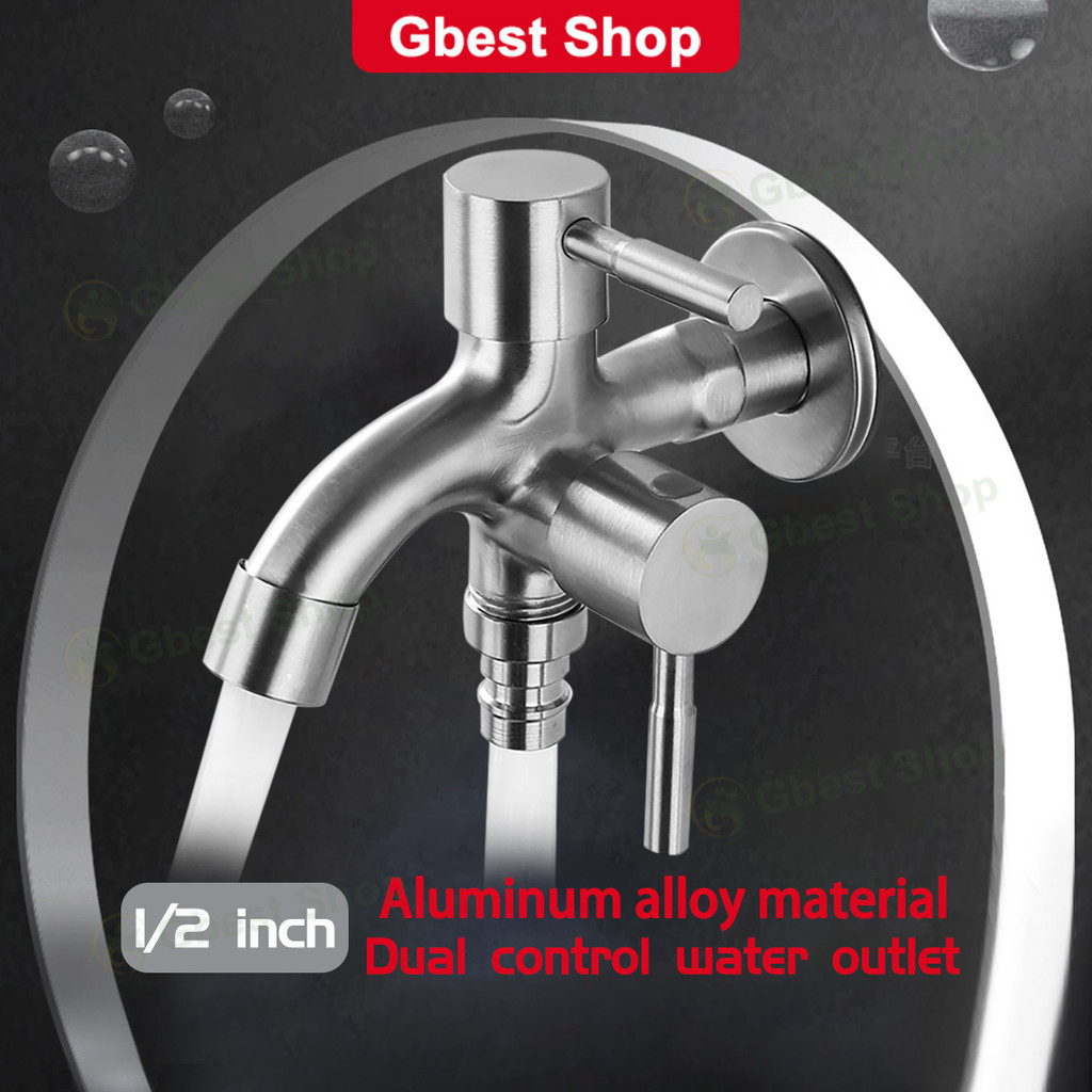 Bathroom Toilet 2 Way Angle Valve water valve Aluminum alloy Double Tap ...