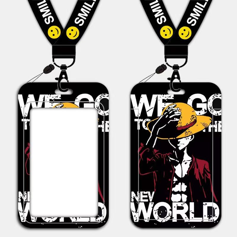 One Piece Card Holder Japanese Anime Student Campus Card Set Monkey D ...