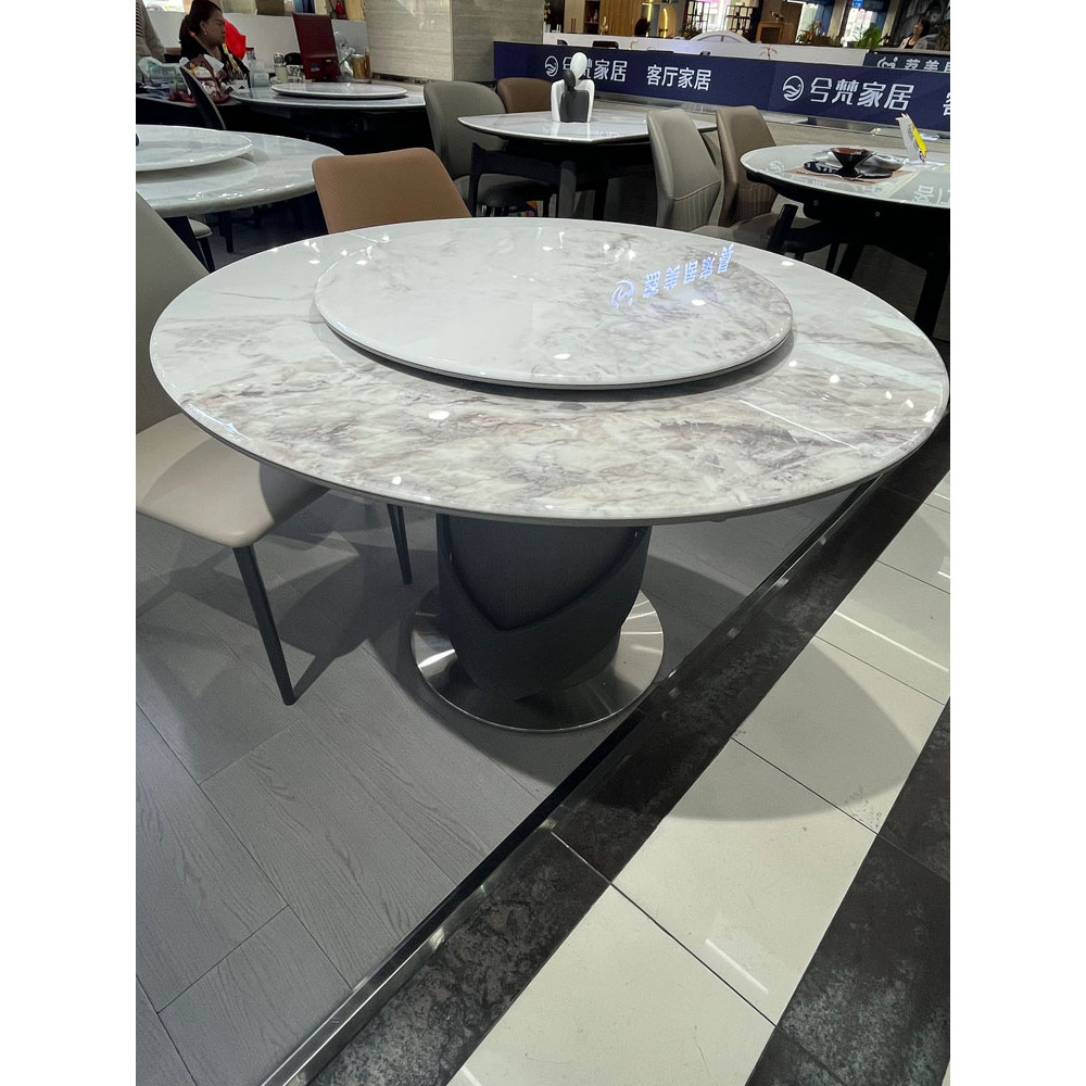 Italian Minimalist Natural Luxury Stone Dining Table High-End Villa ...