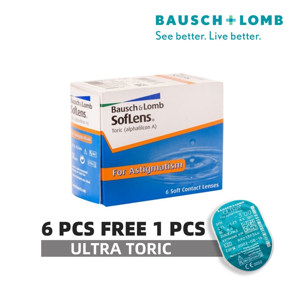 Bausch & Lomb Soflens 66 Toric Astigmatism Free Ultra Toric 1 pcs ...
