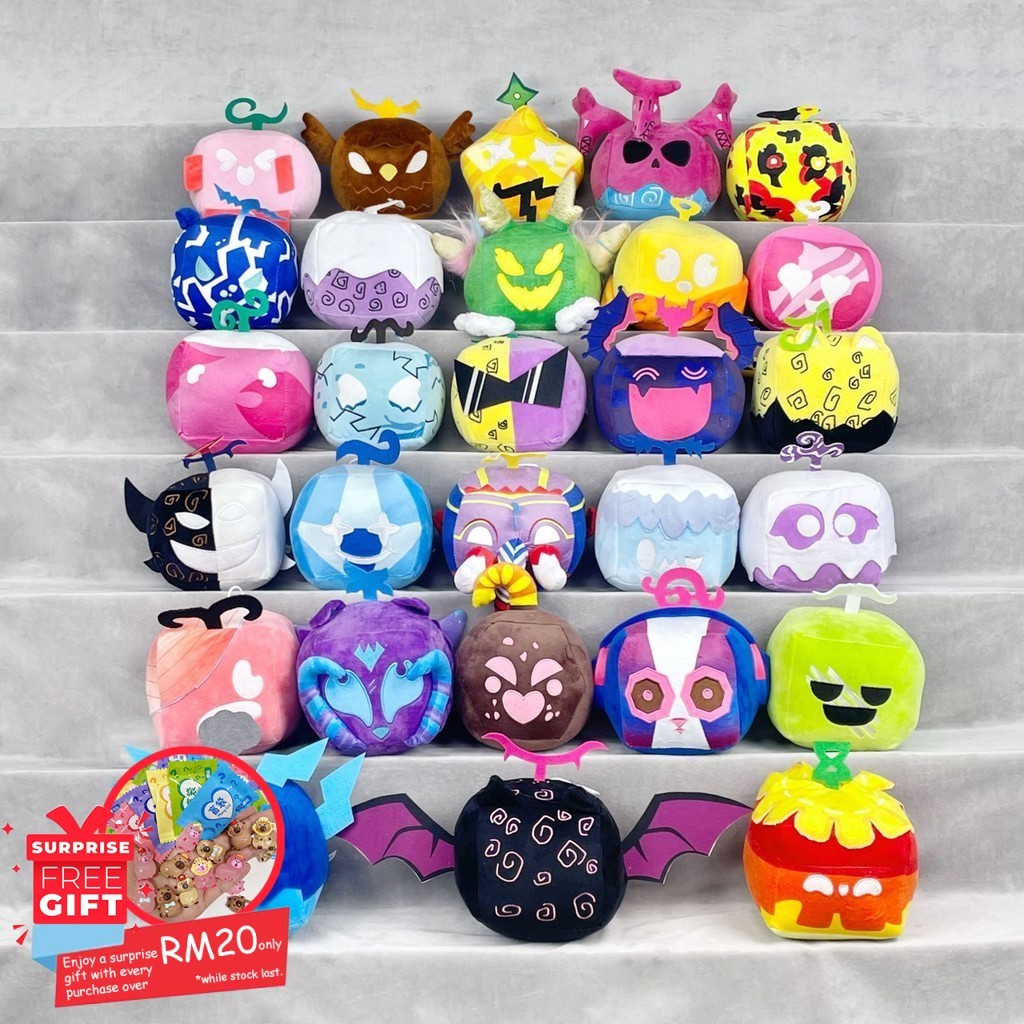 Plush Toy Roblox Blox Fruits Soft Toy Video Game Dragon Mammoth Kitsune ...