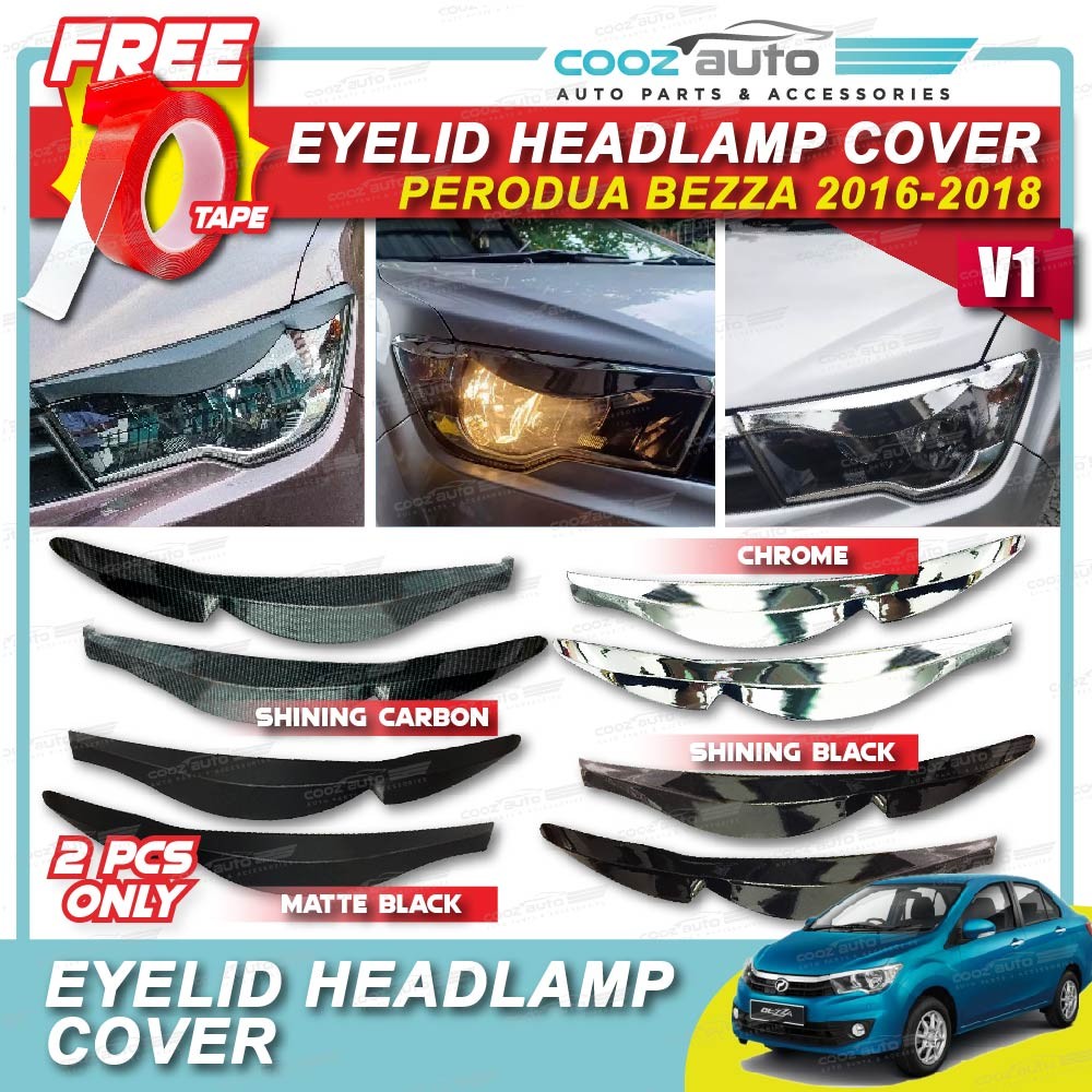 Perodua Bezza 2016 - 2018 Headlamp Lid Cover Eyebrow Eyelid V1 Lip Eye ...