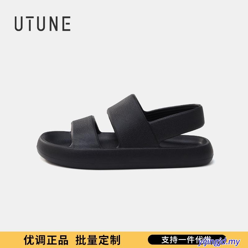 UTUNE Flat Sandals for Men Rubber EVA Sandal Beach Outdoor Soft Shoes ...