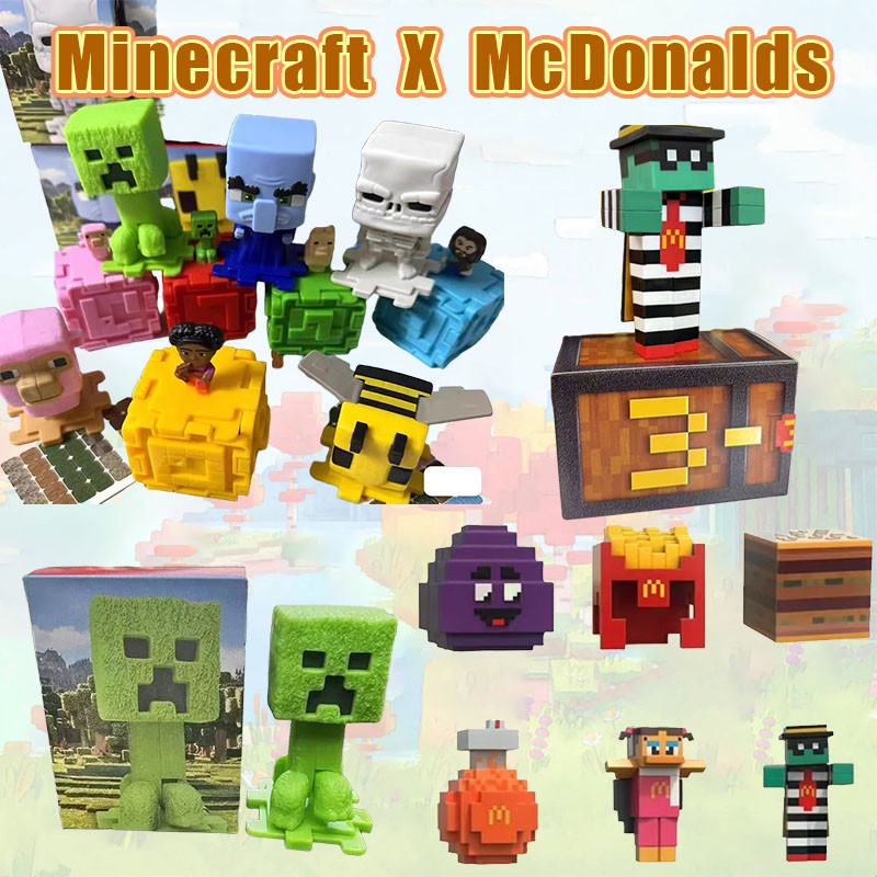 For Minecraft X McDonalds Movable Joint Toys Minecraft Soda Potion ...