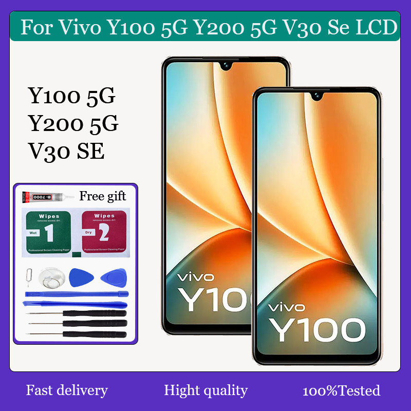 Original AMOLED For Vivo Y100 5G Y200 5G V30 Se LCD Display Touch ...