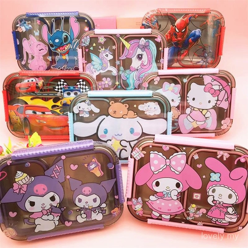 Cartoon Cartoon Cinnamon Dog Spiderman Stainless Steel Compartmented ...