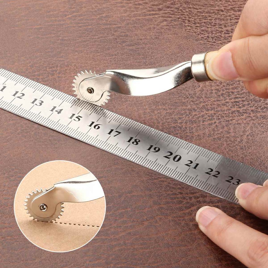 Impression stick, marking roller to create holes in leather fabric to ...