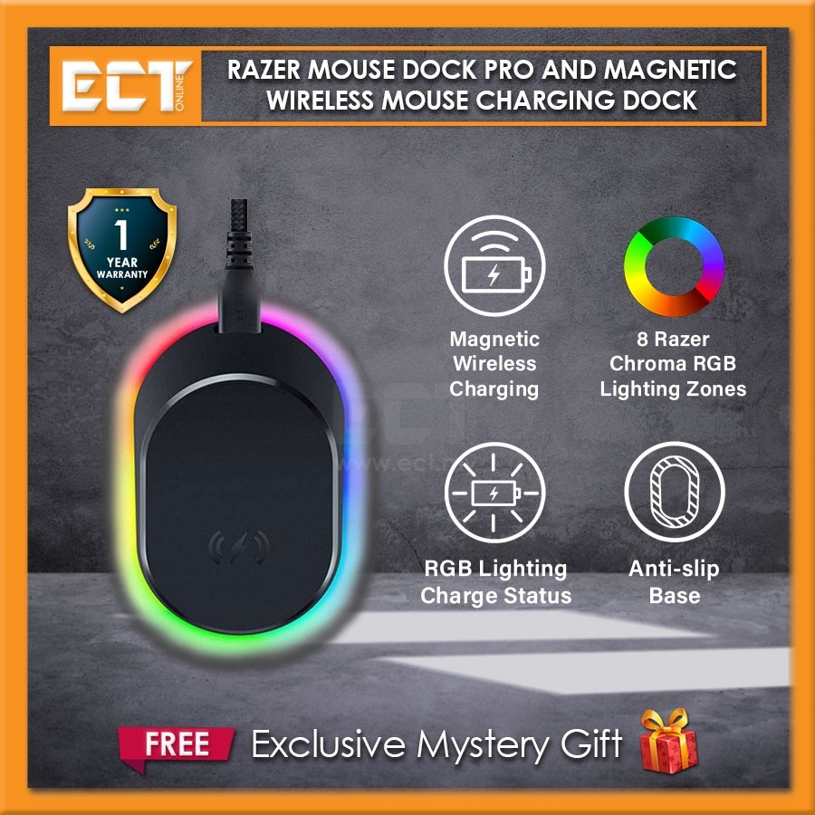Razer Mouse Dock Pro and Magnetic Wireless Mouse Charging Dock with ...
