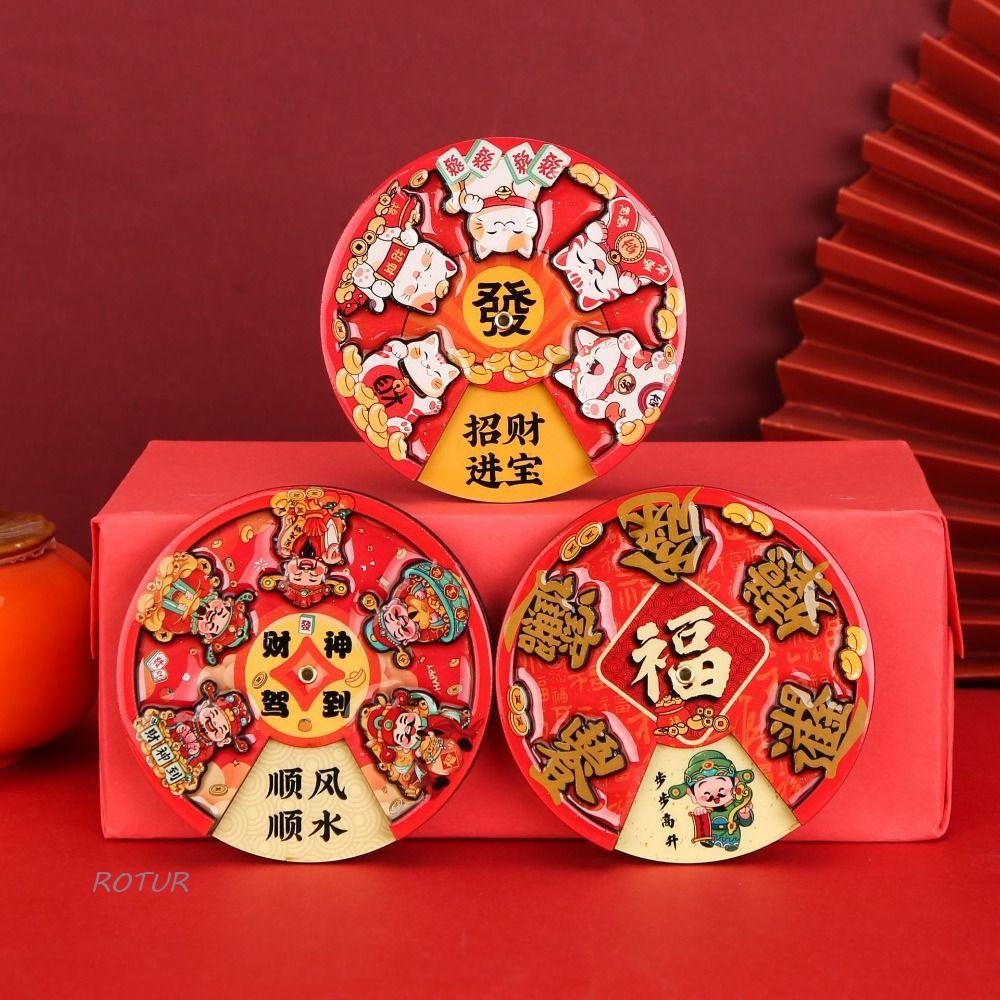 ROTUR Turntable Refrigerator Magnets, Traditional Chinese Wealth God ...
