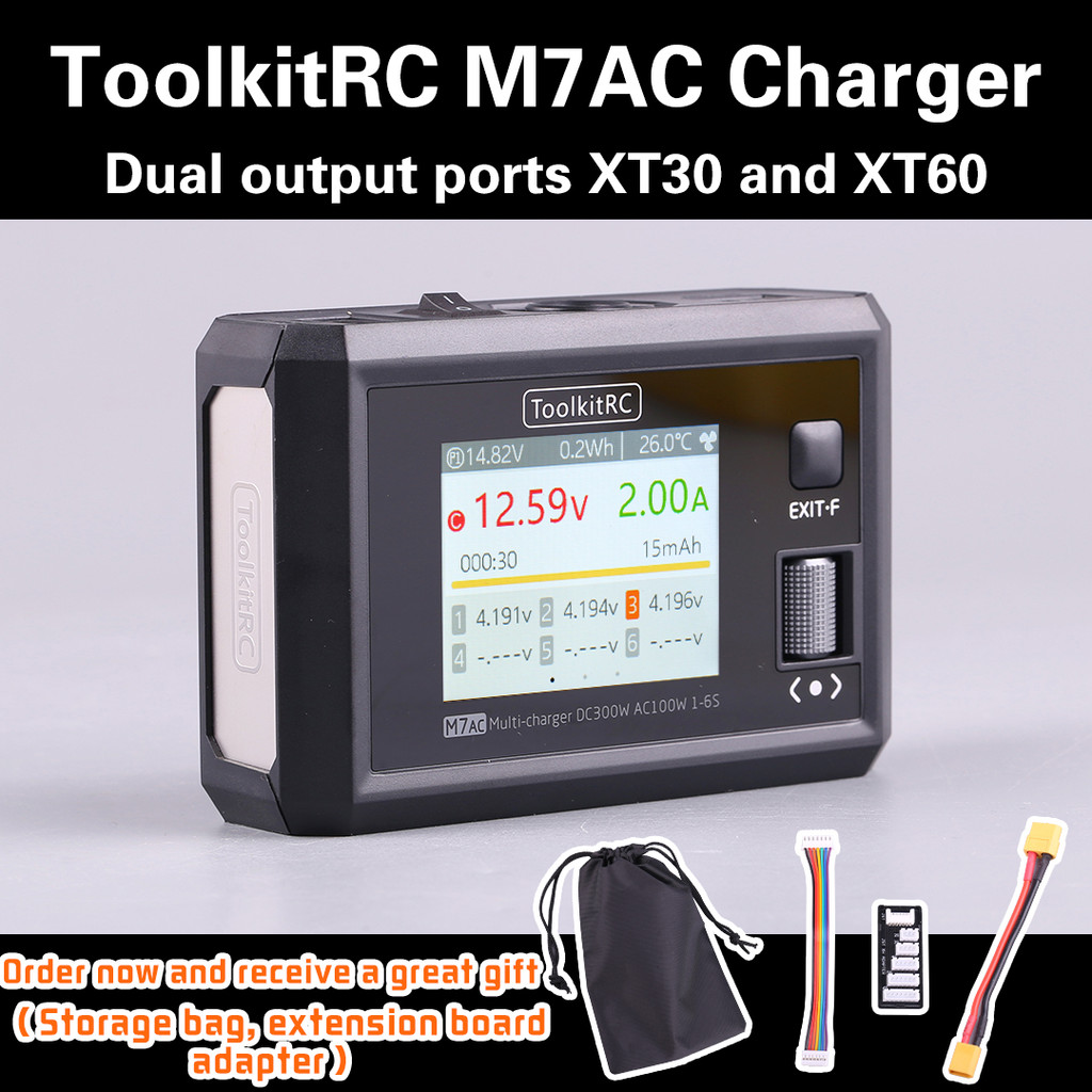 ToolkitRC M7AC 100W AC / 300W DC Input XT60 XT30 Output Multifunction ...