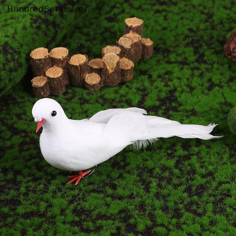 [HundredSeries] Artificial White Pigeon For Wedding Home Garden ...