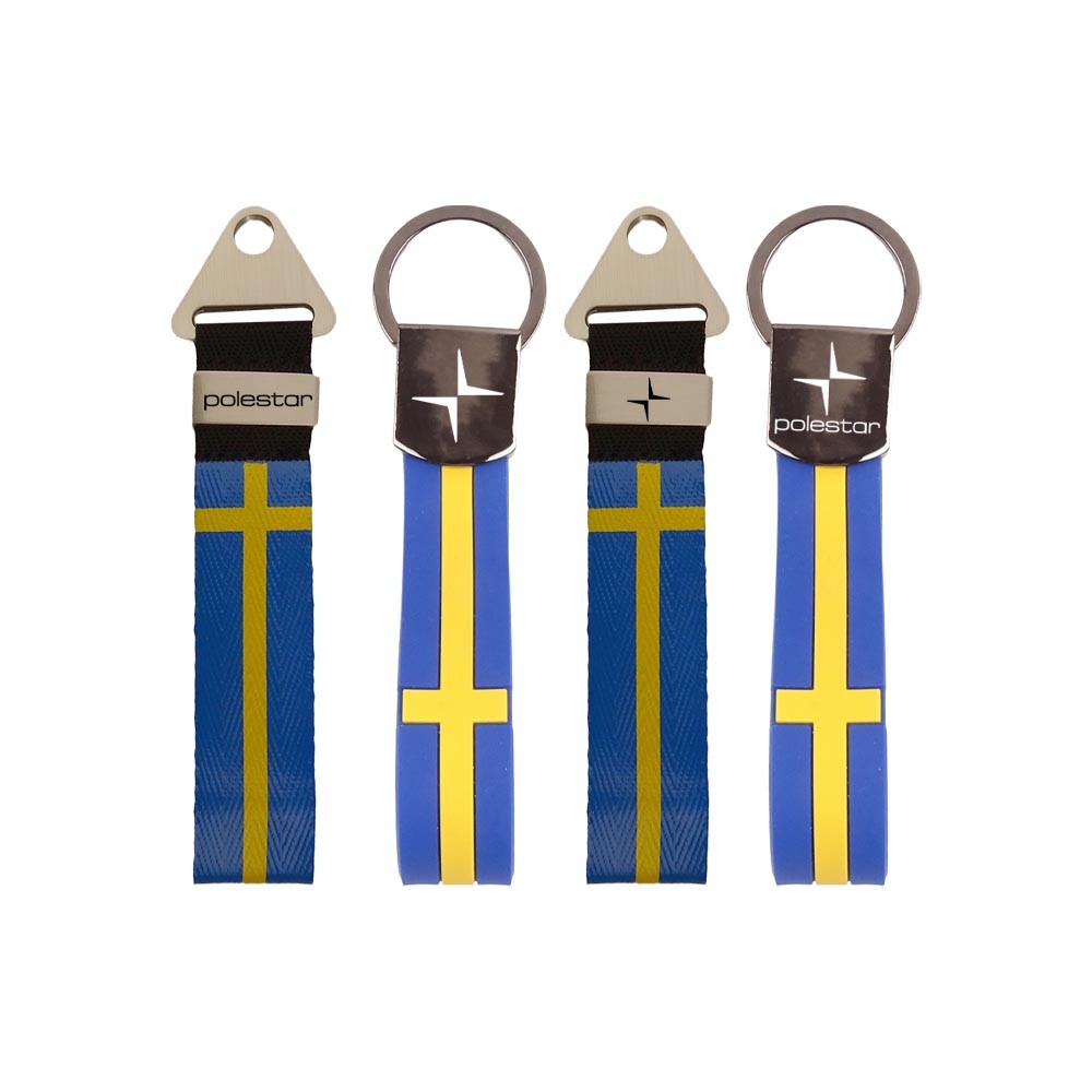 Swedish Flag Keychain Key Ring for Polestar 1 2 Polestar 3 4 5 6 2018 ...