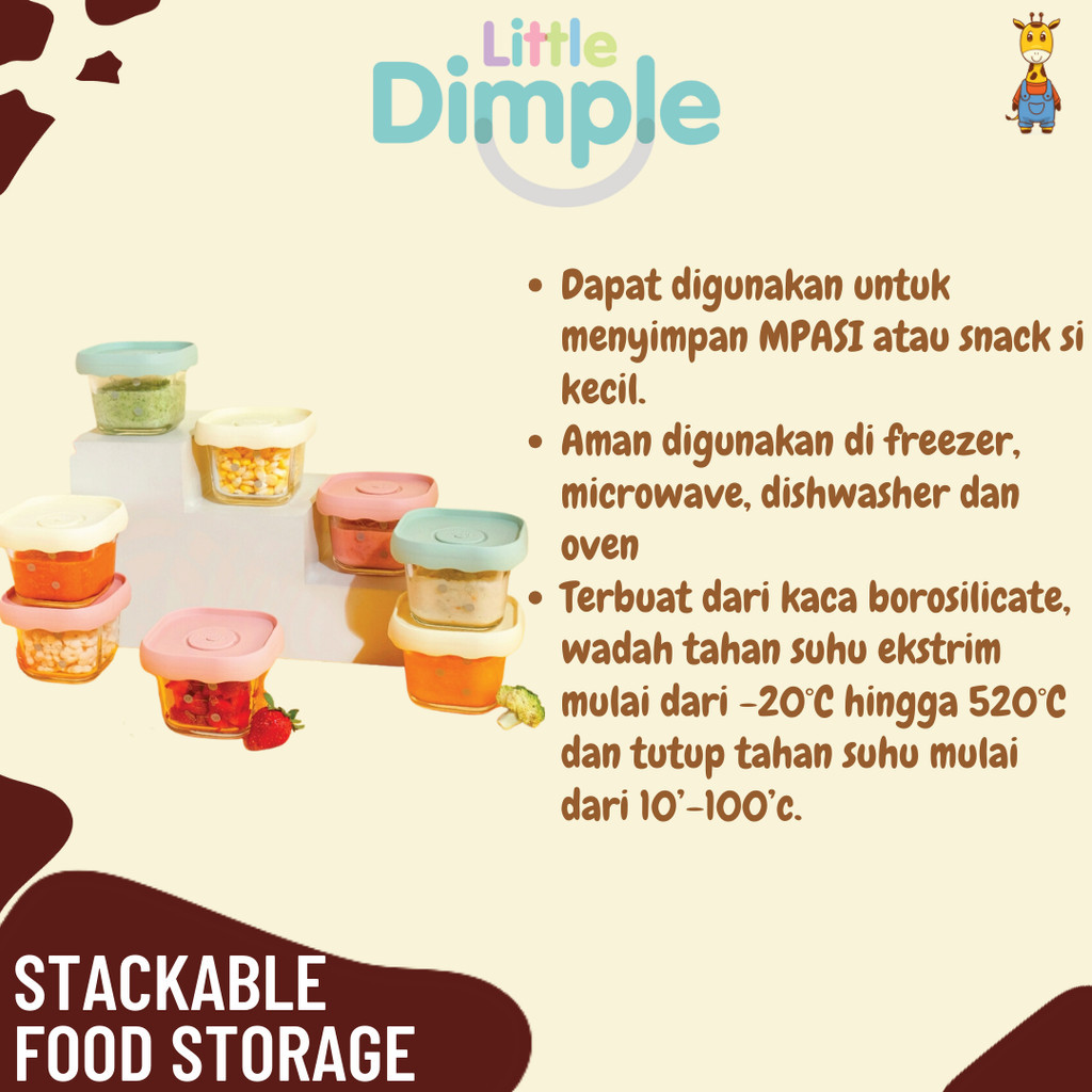 Little Dimple Stackable Food Storage - Baby Feeding Place - Mpasi ...