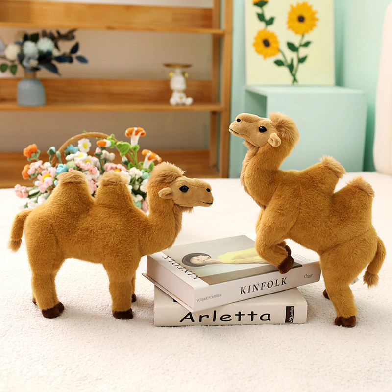 30cm Lifelike Standing Camel Plush Toys Soft Stuffed Steric Desert ...