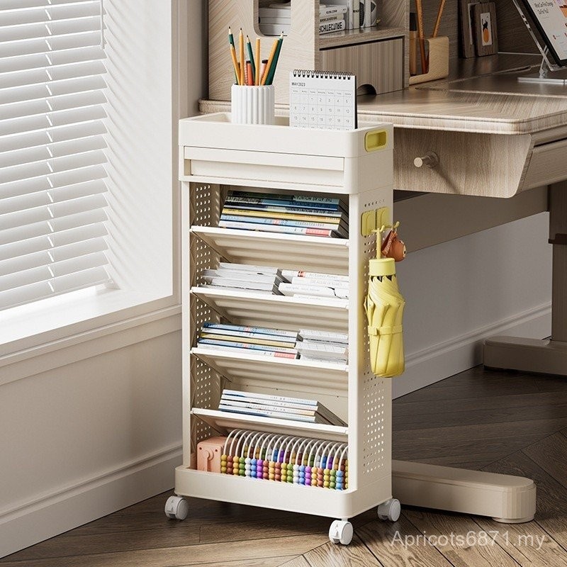 Storage Bookshelf Floor-Standing Bookcase Large Capacity Removable ...