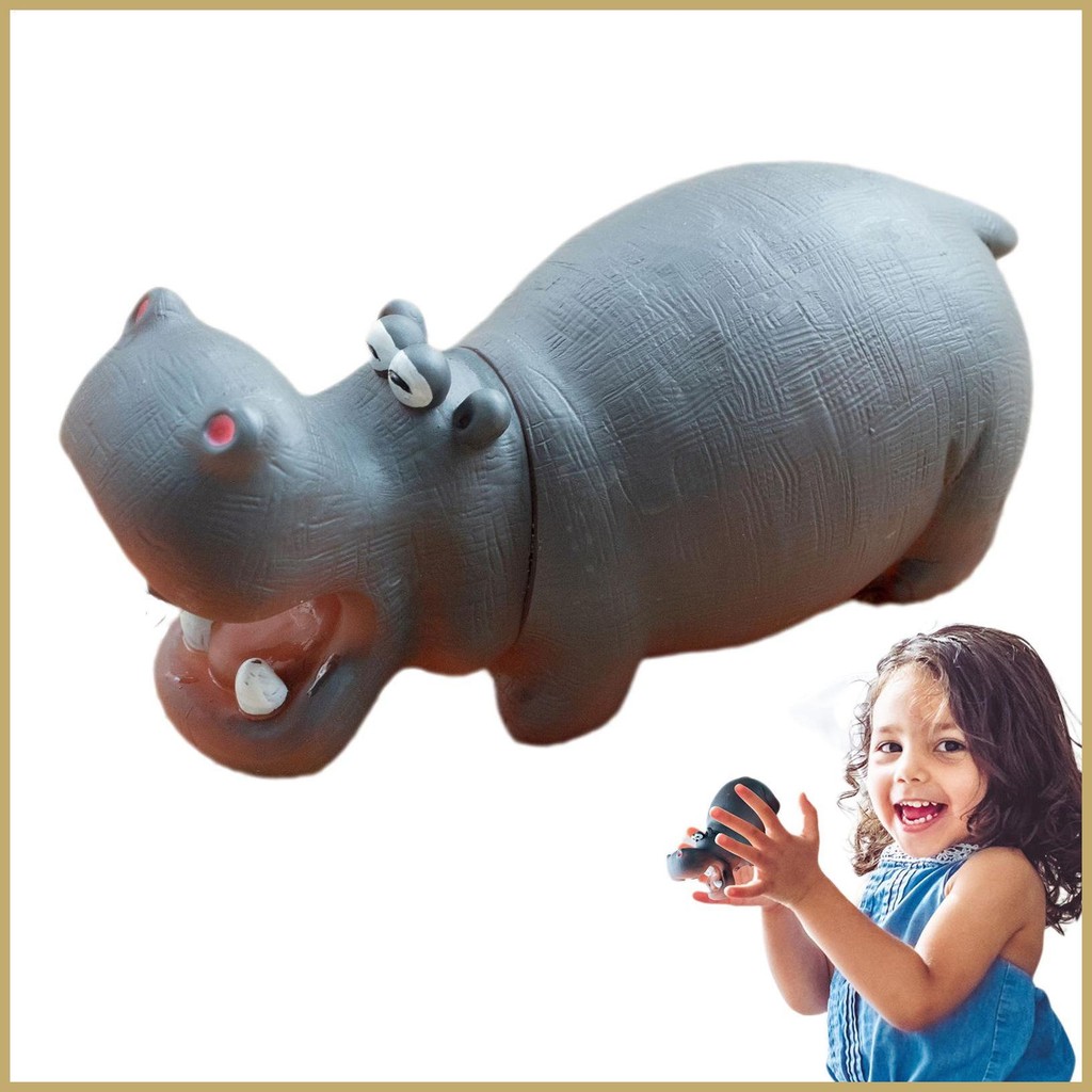 Cute Hippo Toy Realistic Hippo Bathing Toy Cute Hippo Toys Fat Animals ...