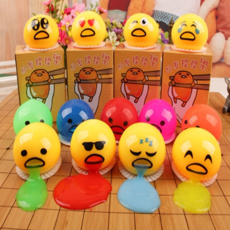Vomiting Disgusting Egg Yolk Ball Toy Anti Stress Relief Mood Ball ...