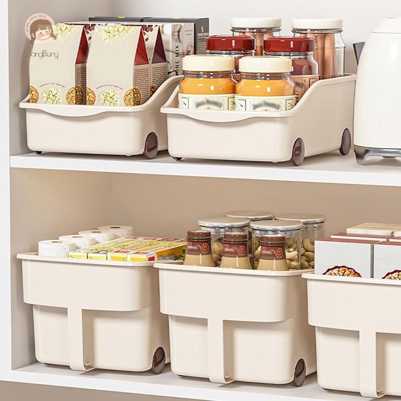 ABongBang Kitchen Sundries Storage Case With Wheels Seasoning Bottle ...