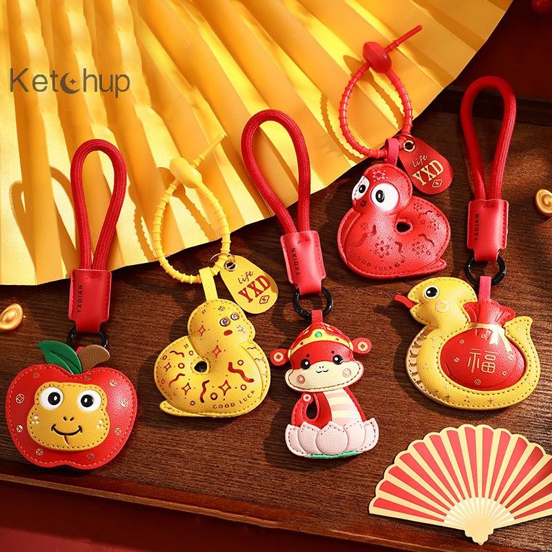 Ketchup1 Cartoon Snake Keychain New Year Creative Chinese Style Cute ...