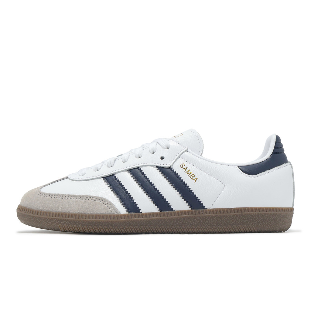 adidas Casual Shoes Samba OG Men's Women's White Dark Blue Clover ...
