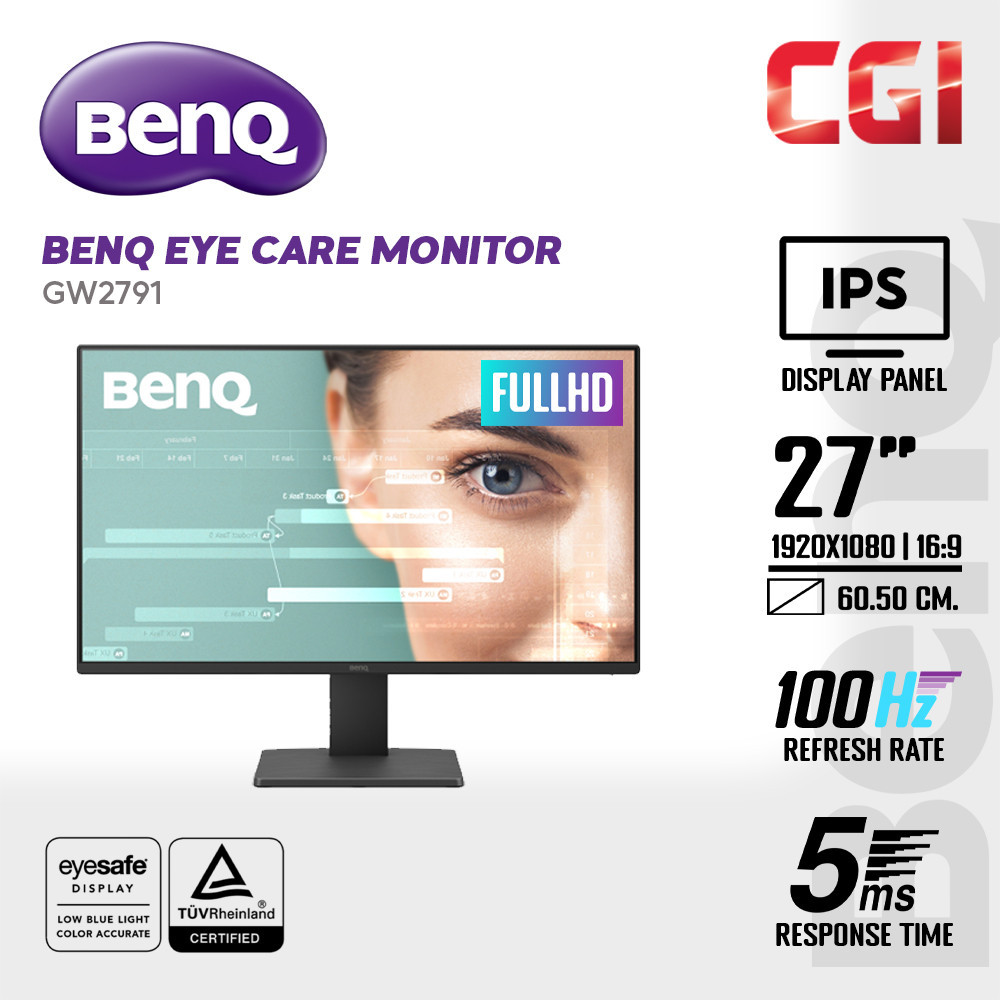BenQ 23.8" GW2491 | 27" GW2791 IPS FHD 100Hz 5ms Eyesafe Slim Bezel ...