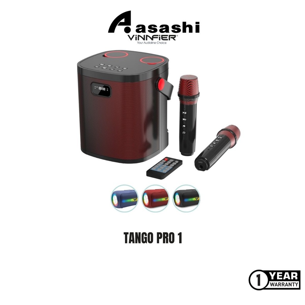 Vinnfier VF Tango Pro 1 Bluetooth Portable Karaoke Speaker with 2 ...