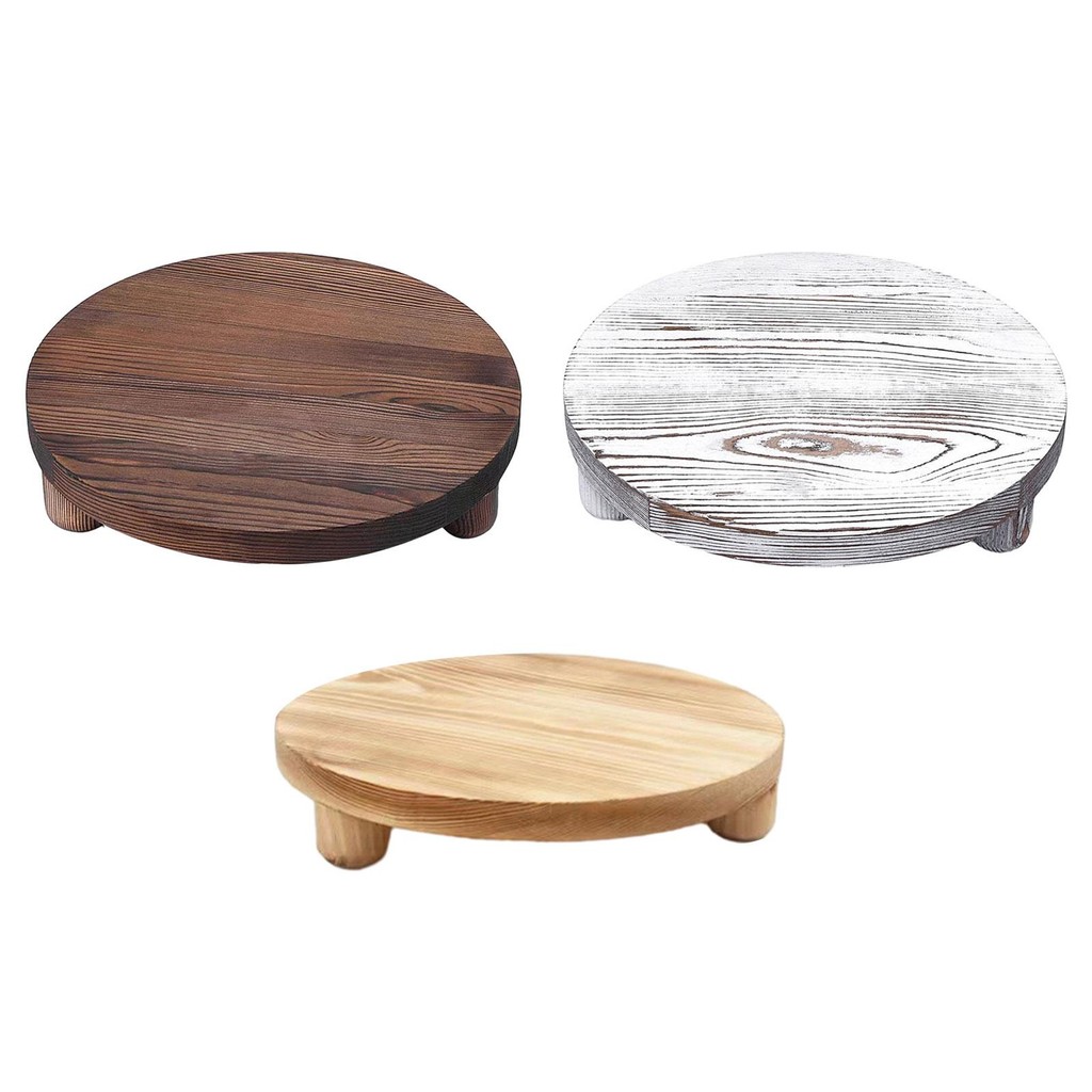 [uguuiya] Wood Riser Decorative Riser Home Decor Rustic Round Table ...