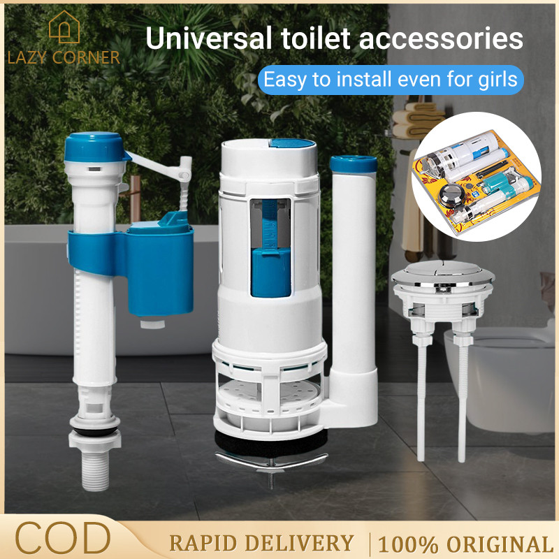 3pcs/1Set Toilet Flush Set Fittings Dual Button Flush Valve Toilet ...