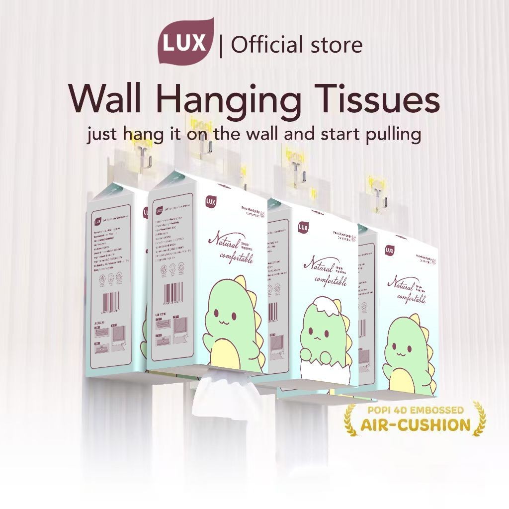 (1 PACK) LUX DINO TISSUE DINOSAUR Tissues popi Air Cushion Hanging ...