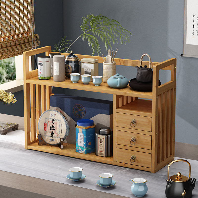 Desktop Small Bogu Rack Lattice Tea Cup Rack Teapot Rack Display Rack ...