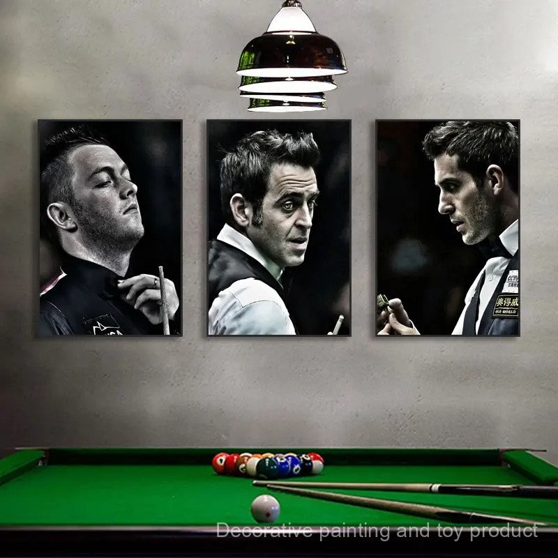 Snooker Billiard Players Posters And Prints Black And White Canvas ...